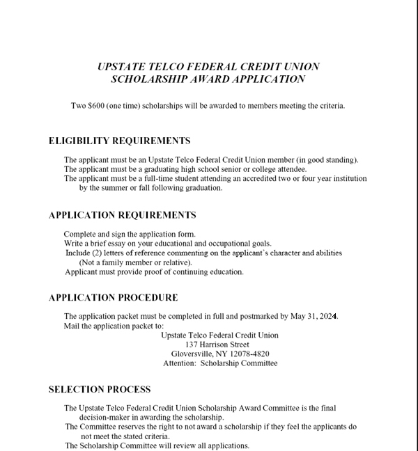 UPSTATE TELCO Federal Credit Union